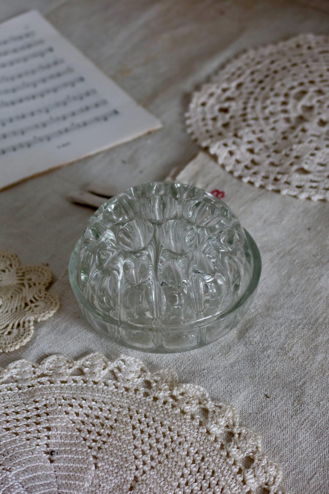 Large Vintage Glass Flower Pick XL Size 19 Holes - French Decor ...