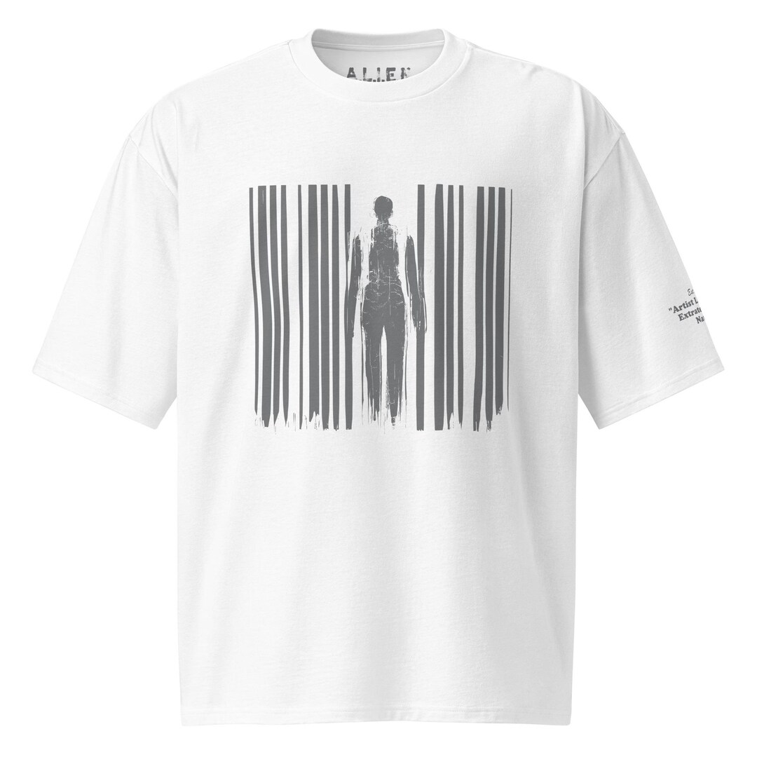 Barcode Tee Oversized Heavyweight T-shirt - Etsy