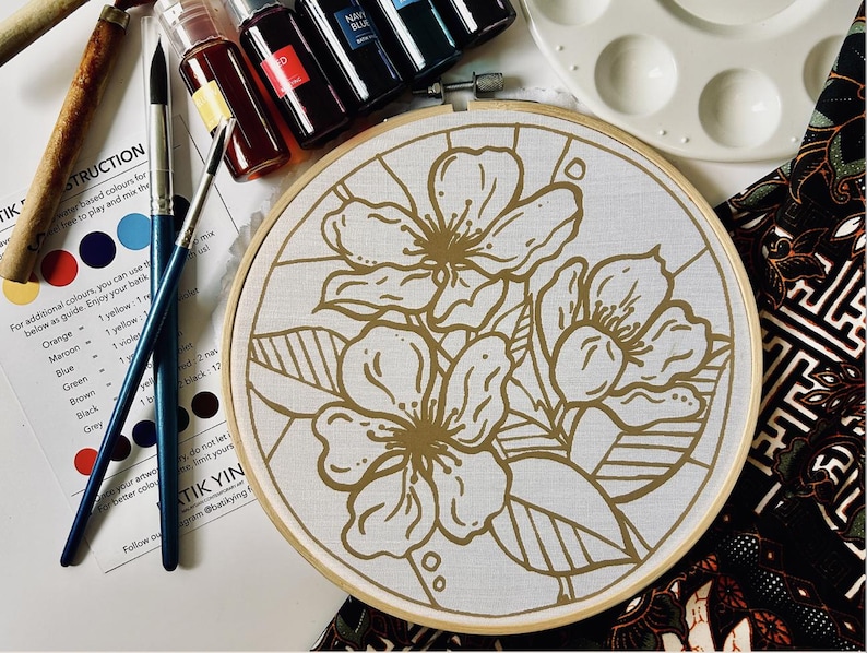 Batik DIY Kit - Sakura - Etsy