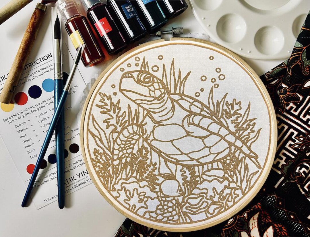 Batik DIY Kit - Sea Turtle - Etsy