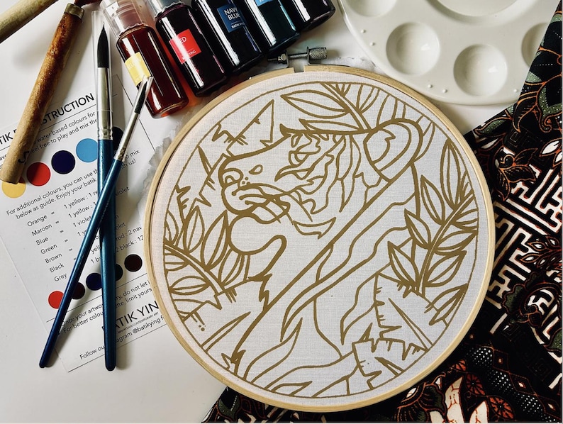 Batik DIY Kit - Malayan Tiger - Etsy