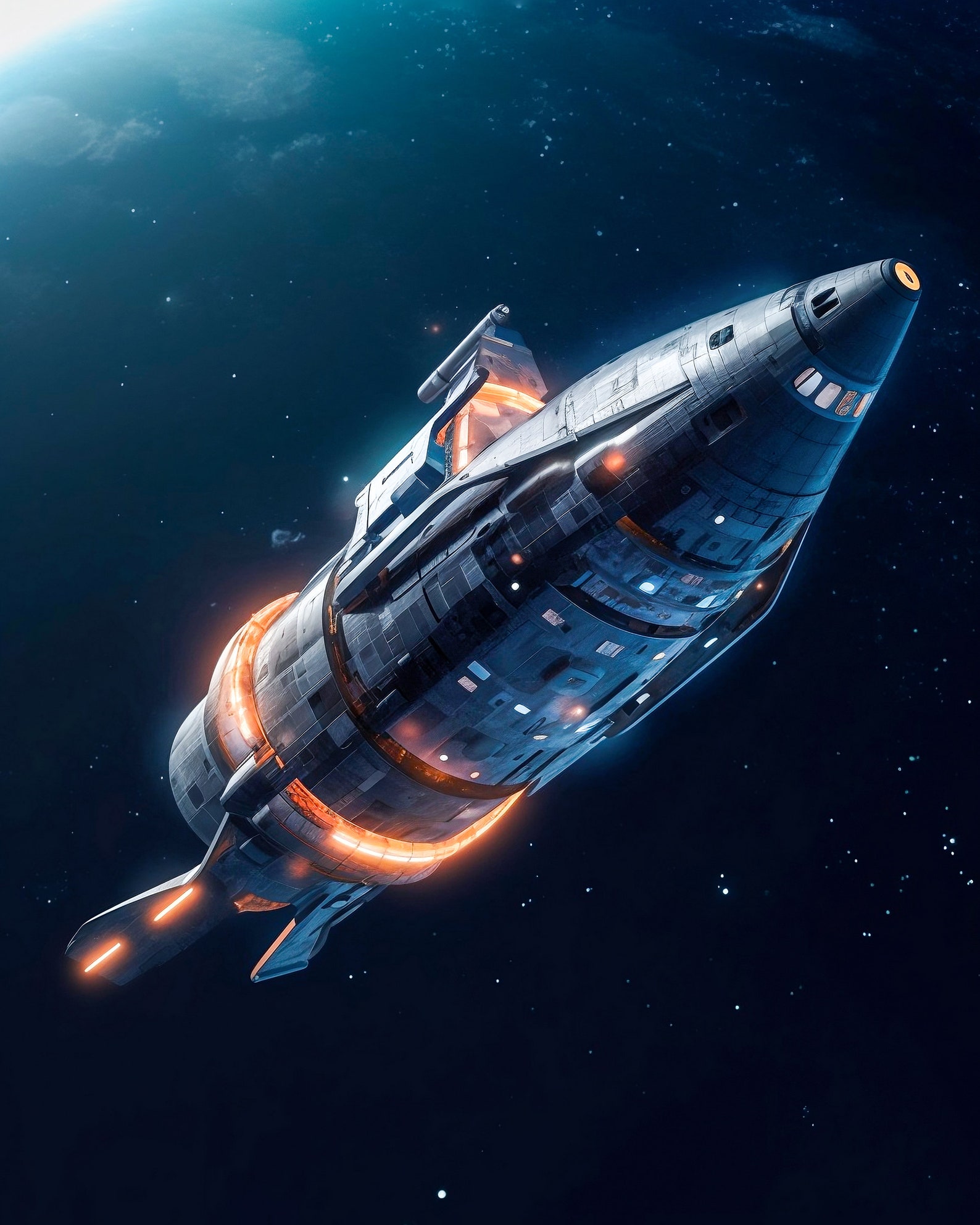 Printable Digital Art | Spaceship Illustration | Space | High ...