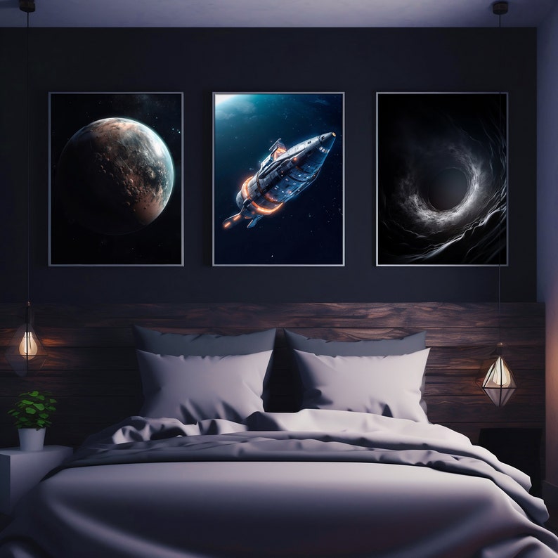 Printable Digital Art | Spaceship Illustration | Space | High ...