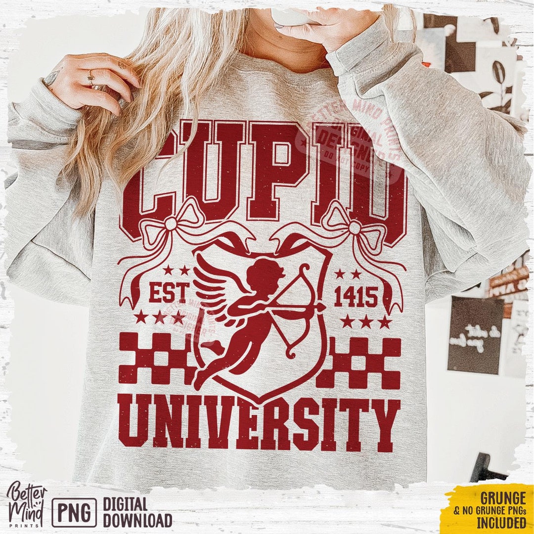 Cupid University PNG Valentines Day Png Cupid Png Retro Valentines Png ...