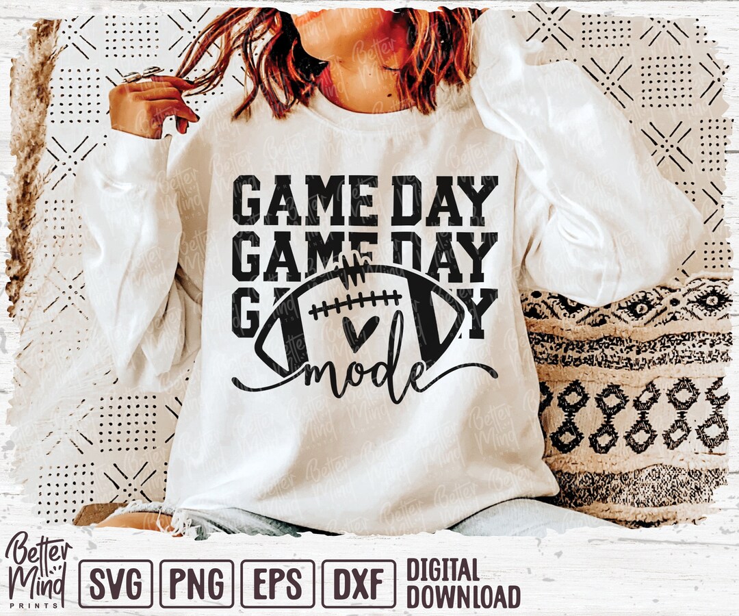 Game Day Vibes SVG: Football Season T-shirt Design (digital Download ...