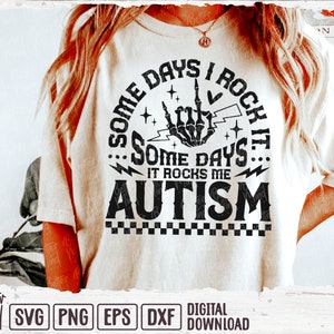 Anxiety SVG PNG Rocking Anxiety Svg Some Days I Rock It - Etsy