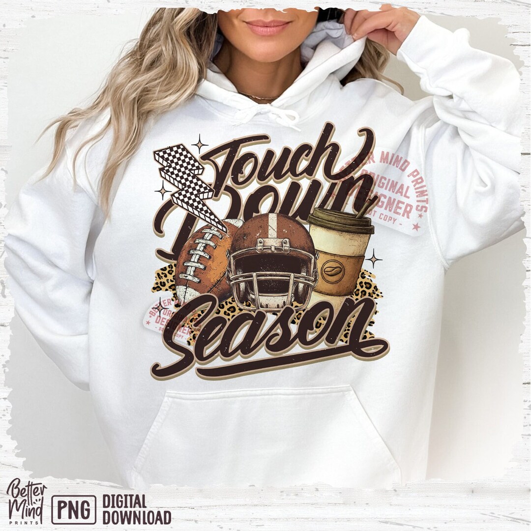 Retro Football Season PNG: Touchdown Design (digital Download) - Etsy