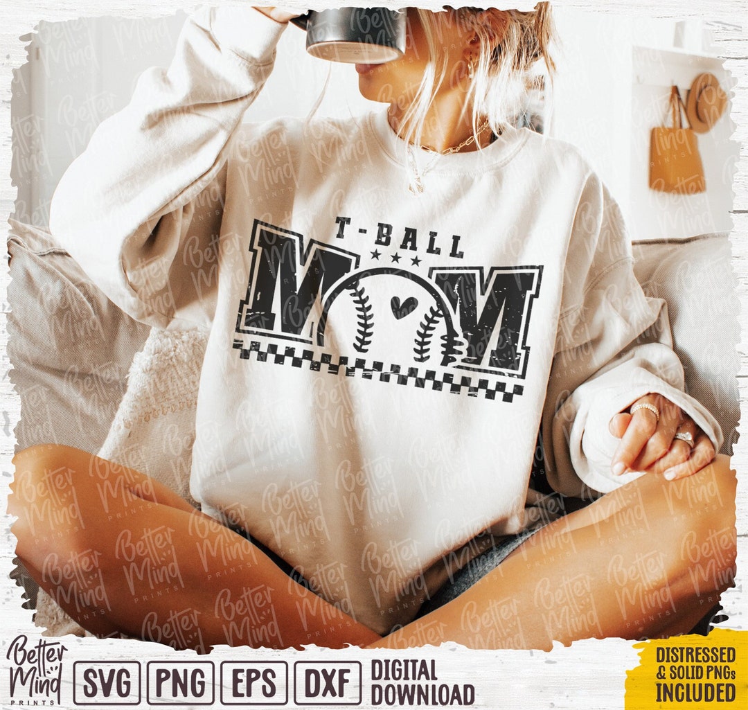 T-ball Mom SVG PNG: Distressed Sports Design (digital Download) - Etsy