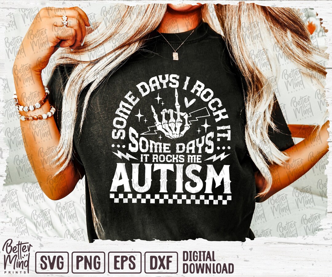 Anxiety SVG, PNG, Rocking Anxiety Svg, Some Days I Rock It Some Days It ...