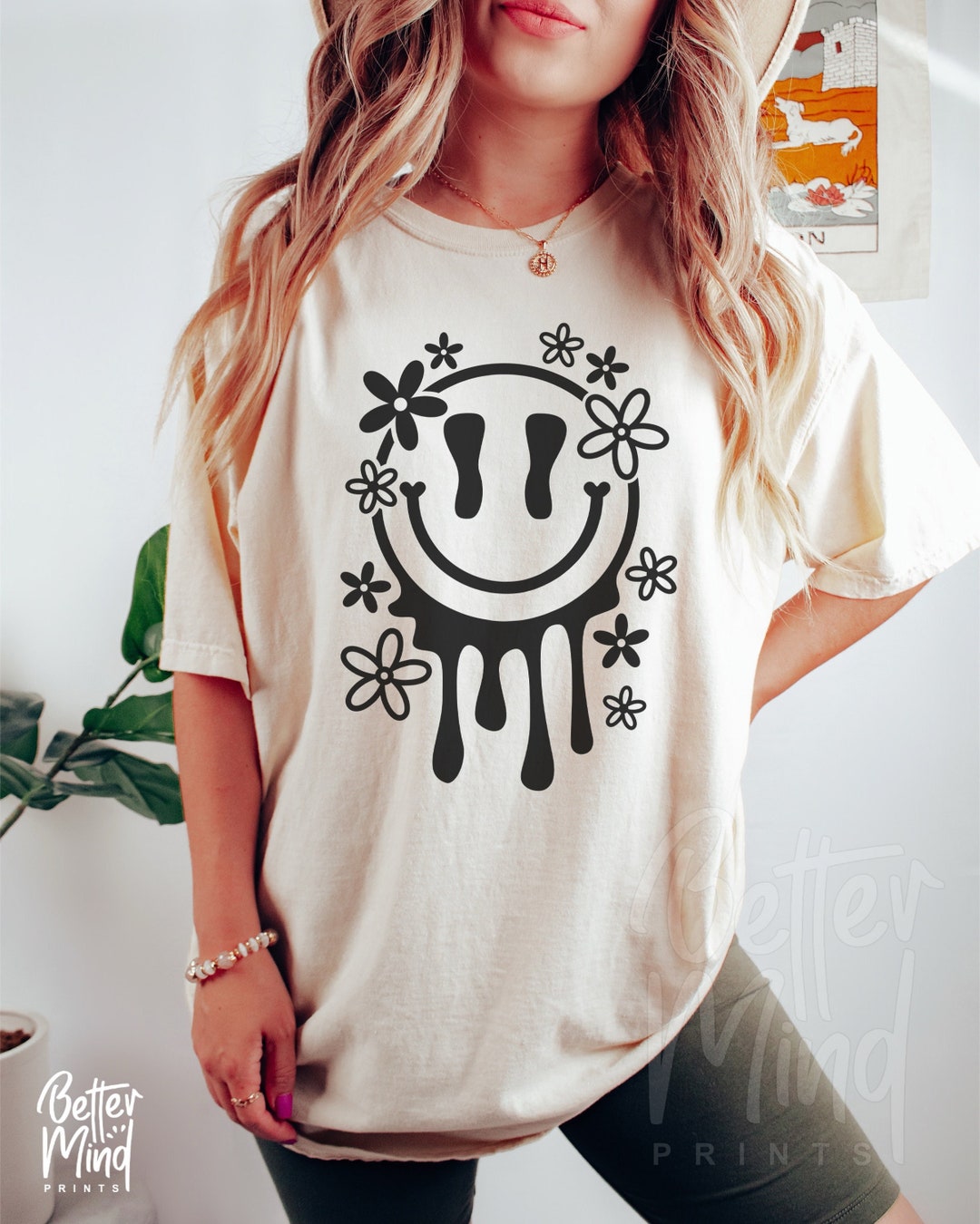 Drippy Smiley SVG PNG, Smiley Face Svg Png, Hippie Svg File, Popular ...