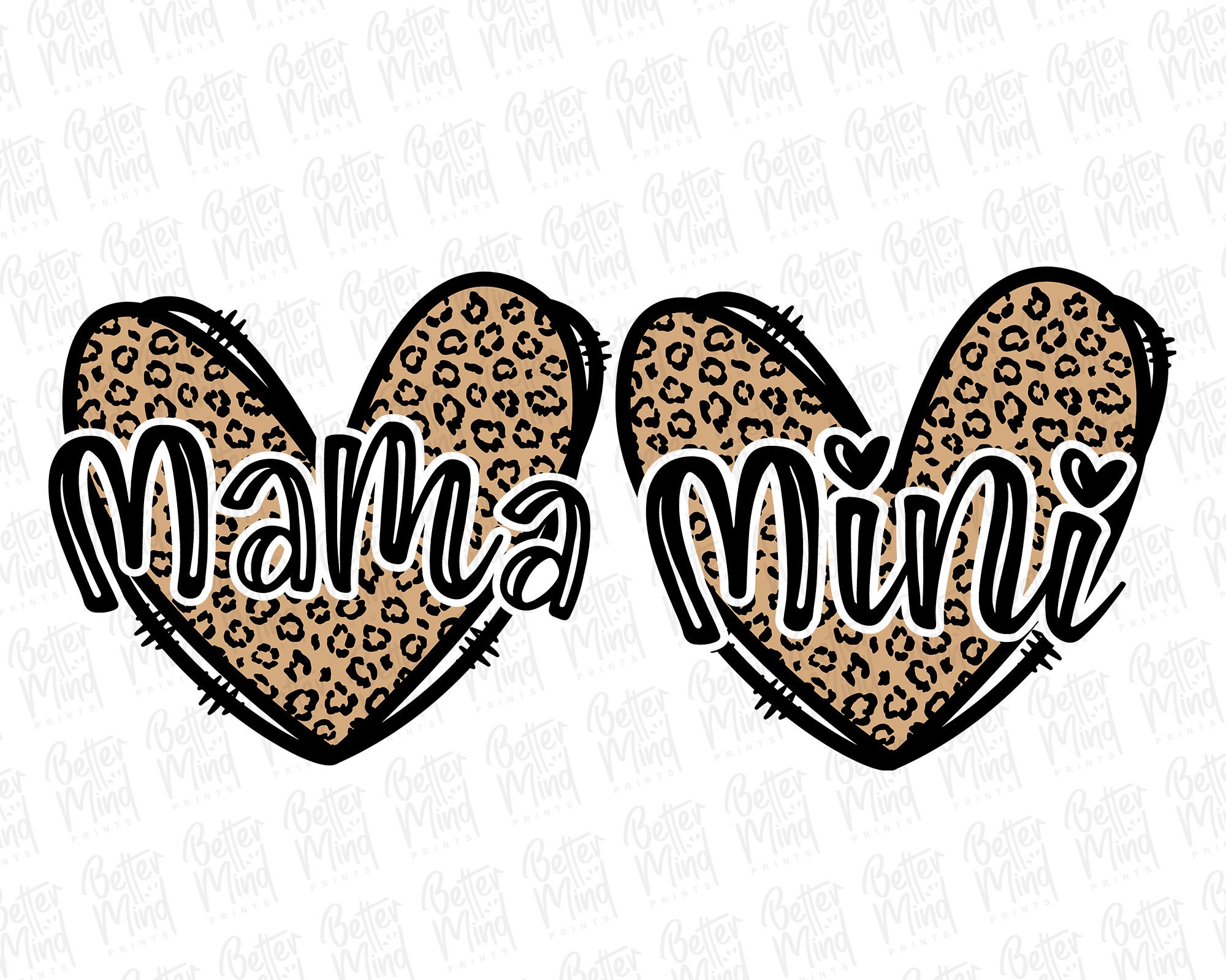 Mama Mini PNG Mama Mini Sublimation Designs Leopard Mama - Etsy