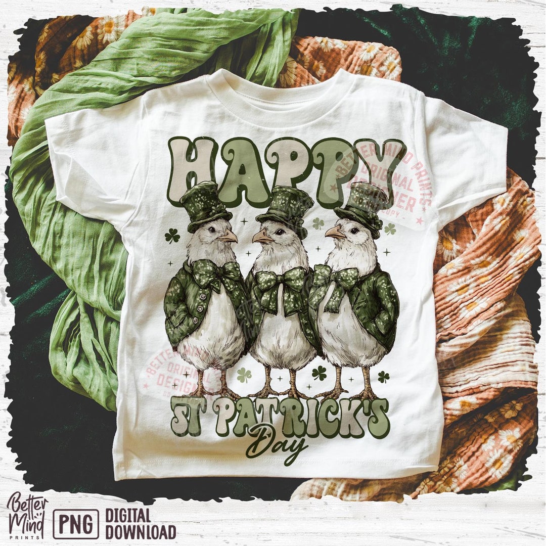 Happy St Patrick's Day Chicken PNG Shamrock PNG St Patricks Coquette ...