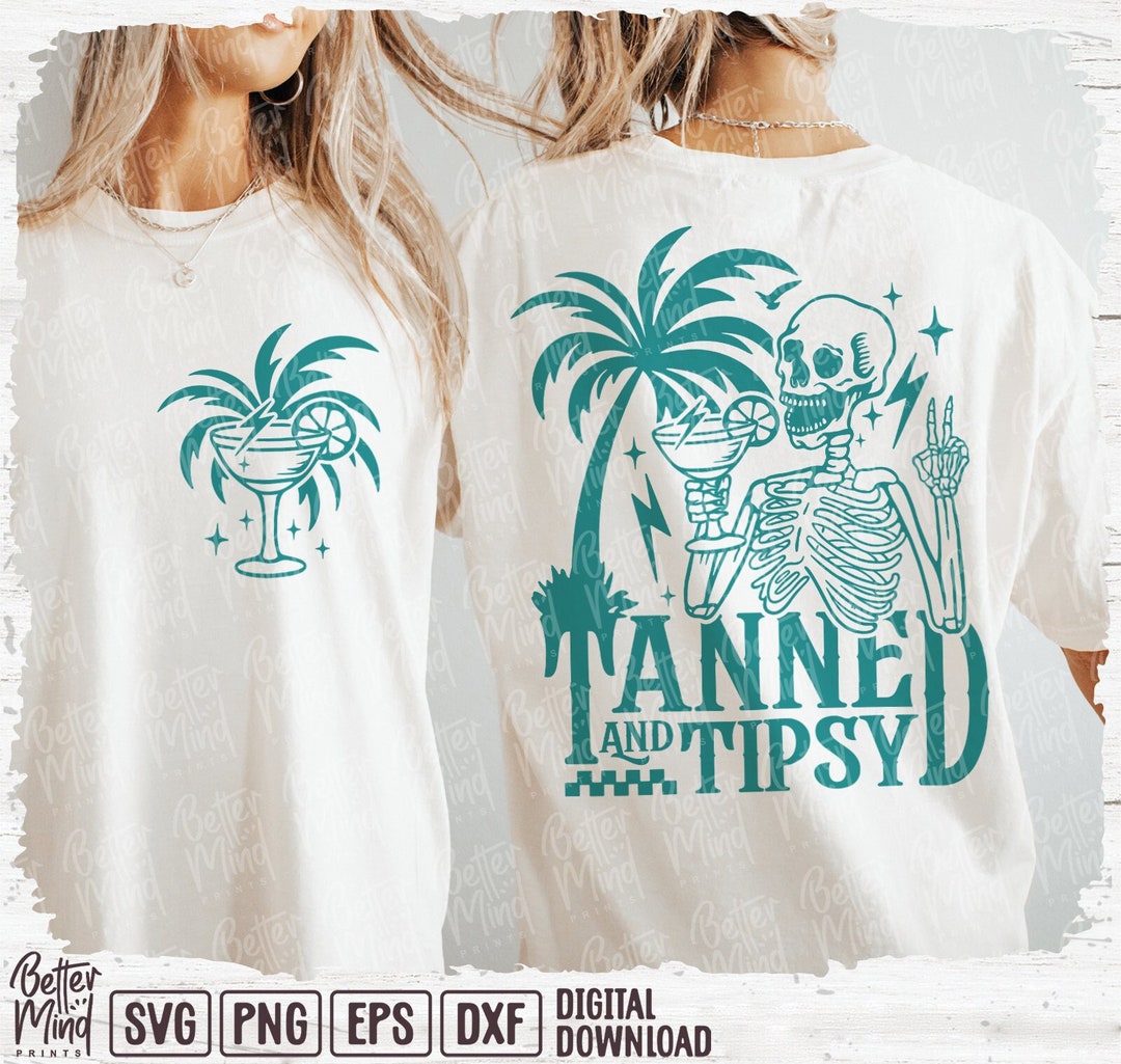 Tanned and Tipsy SVG PNG, Beach Vibes Svg, Retro Summer Svg, Trendy ...