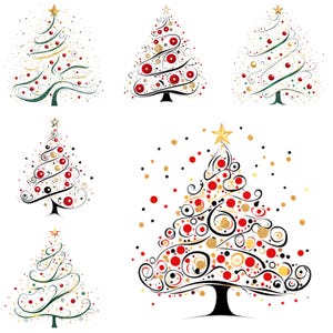 Christmas Tree Clipart Minimalistic Line Art Xmas Tree High Quality ...