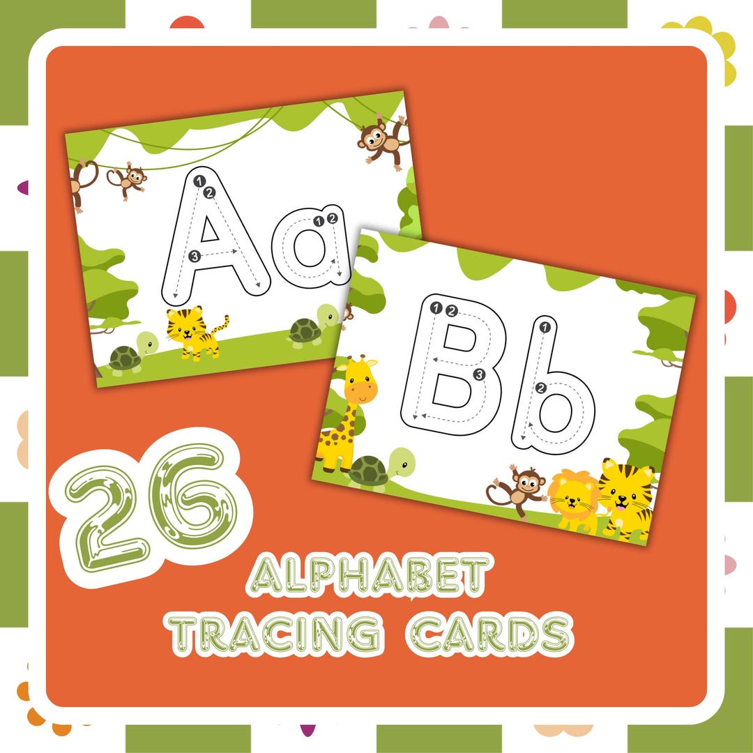 ABC Tracing Cards ABC Handwriting Practice A-Z Tracing Alphabet Tracing ...