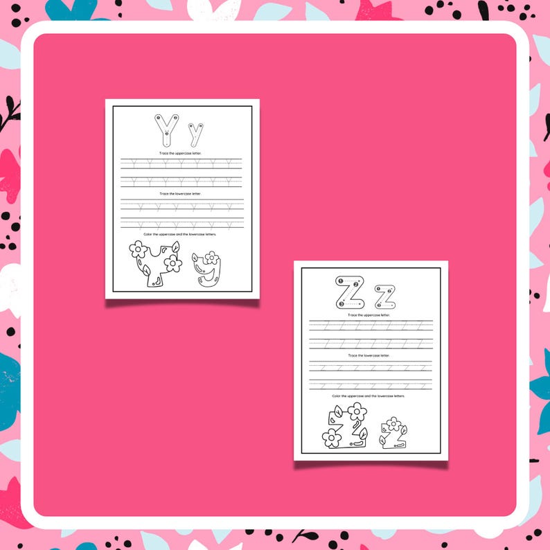 Alphabet Tracing Coloring Pages ABC Coloring Handwriting Practice ...