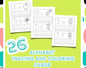 Alphabet Tracing Coloring Pages ABC Coloring Handwriting Practice ...