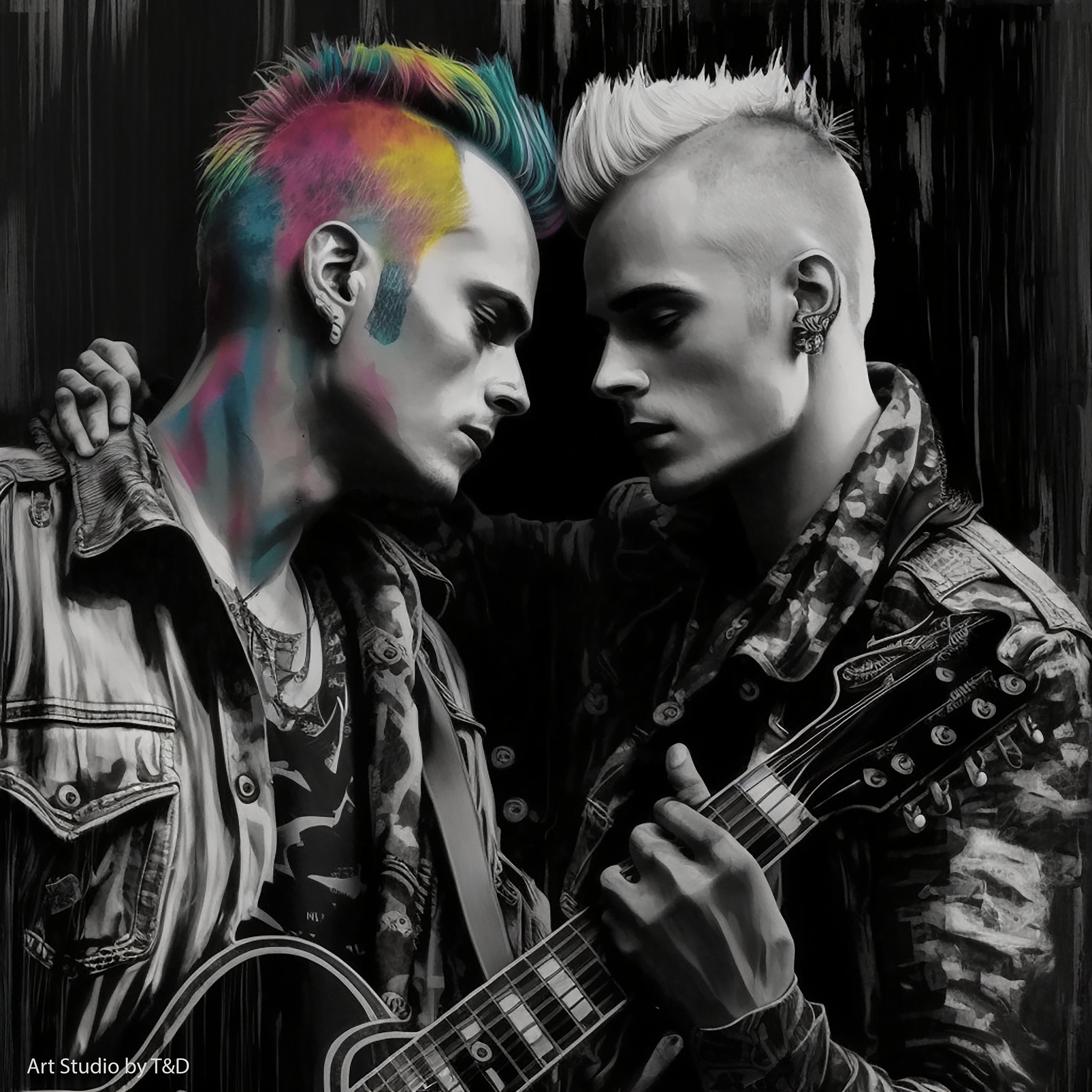 Punk Boys With Mohawks
