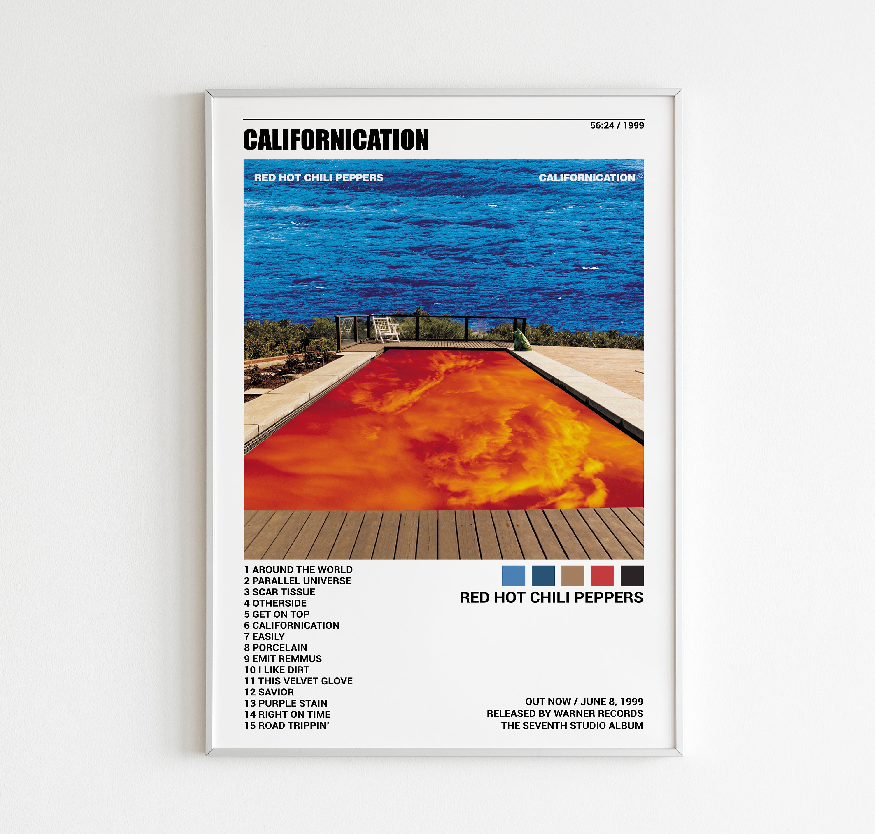 Red Hot Chili Peppers Posters , Californication Poster, Tracklist Album ...