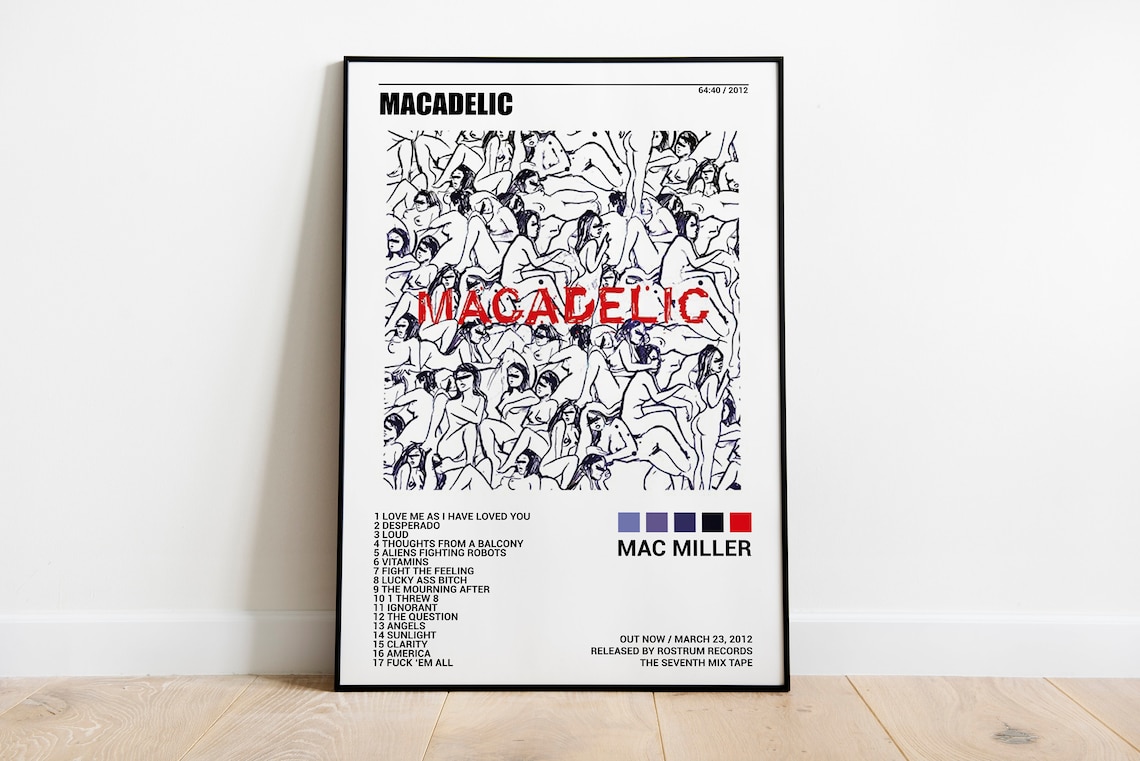 Mac Miller Posters Macadelic Poster Tracklist Album Cover - Etsy
