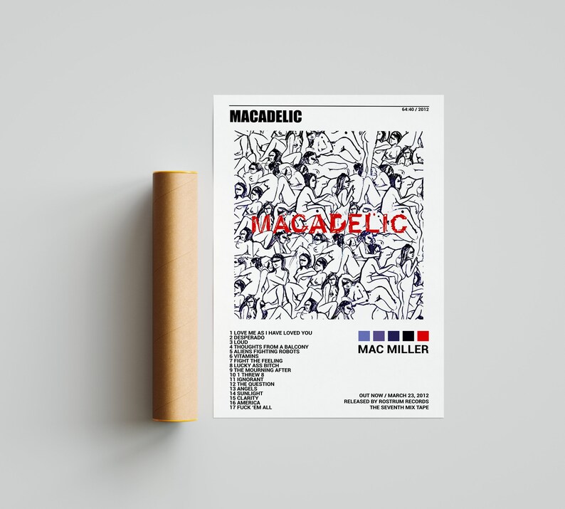 Mac Miller Posters Macadelic Poster Tracklist Album Cover - Etsy
