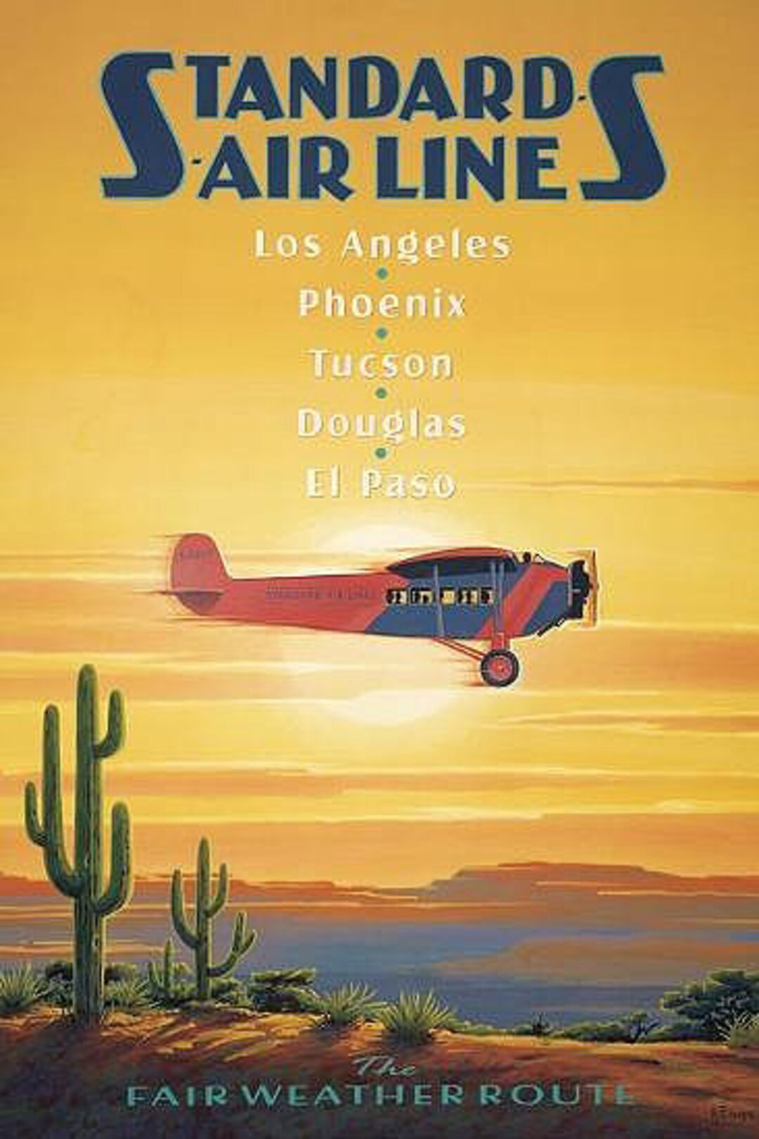 Standard Airlines – the Fair Weather Route Travel Poster (small) - Etsy