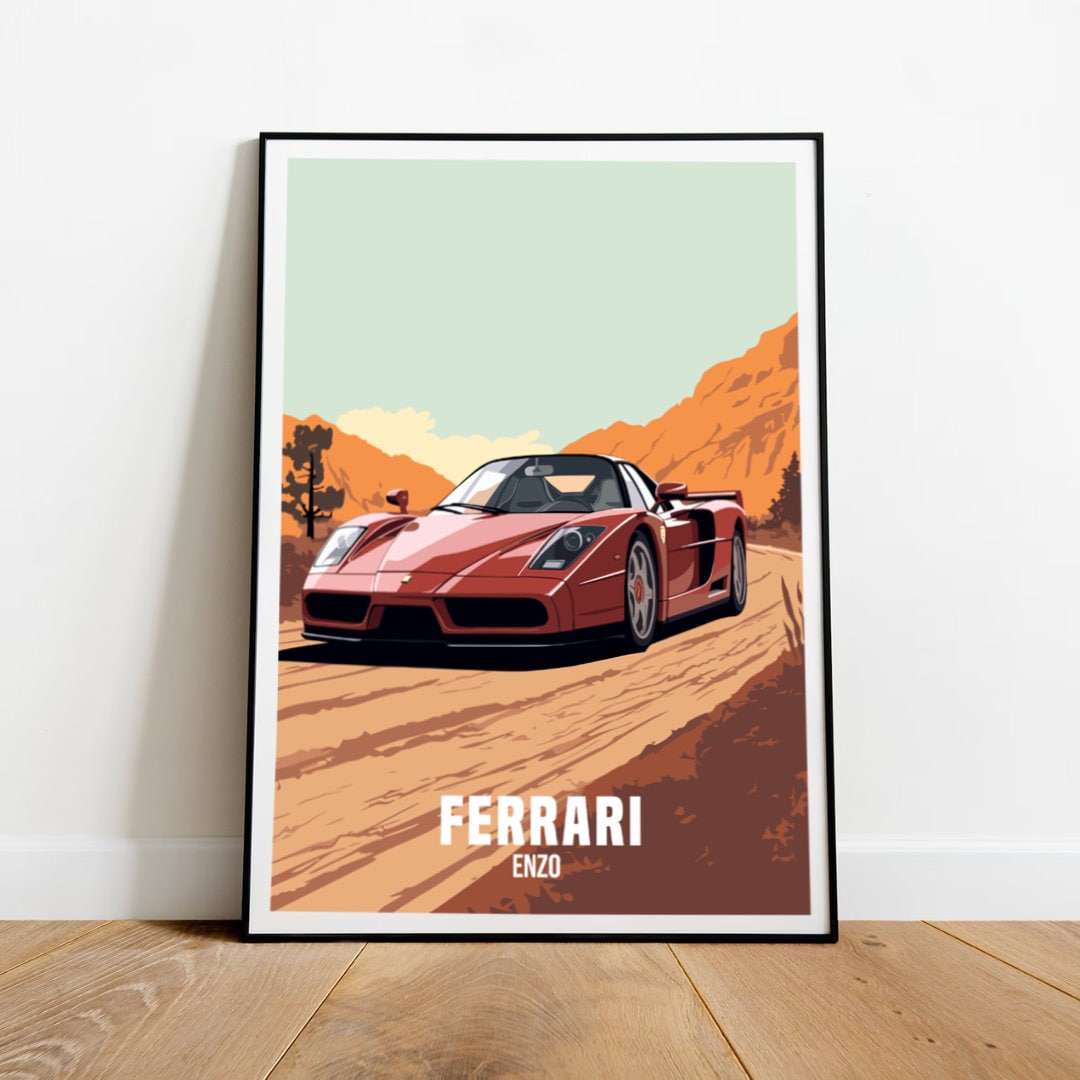 Ferrari Enzo Print Ferrari Enzo Home Decor Car Art Print - Etsy