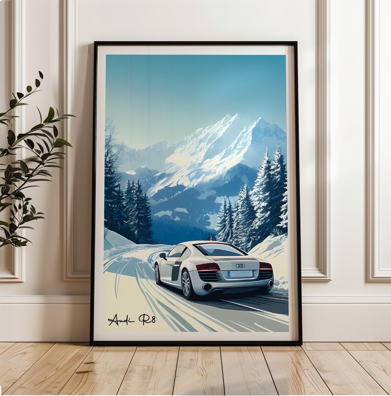 Audi R8 Digital Download Car Art Print Instant Download Wall Art Audi ...