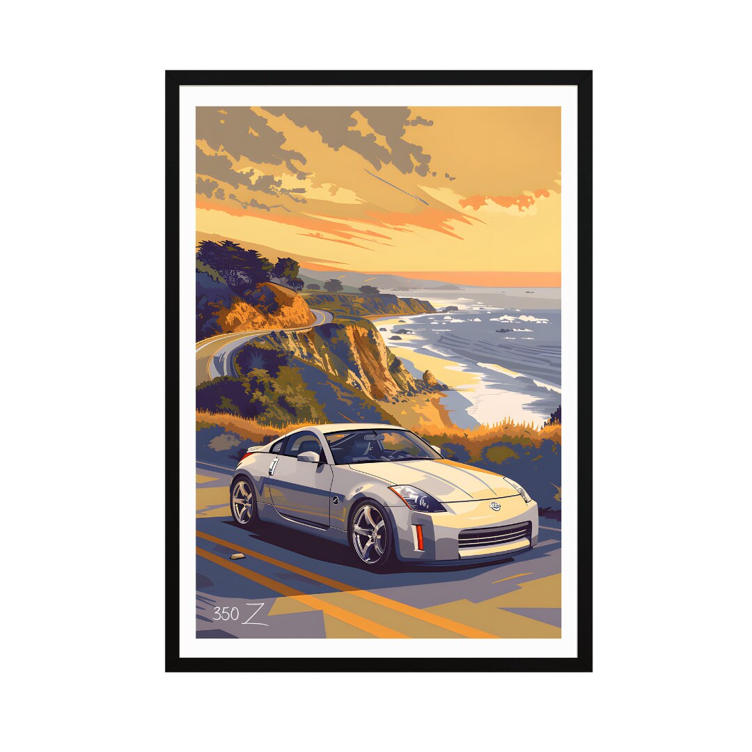 Nissan 350Z Print, Nissan 350Z Car Print, Car Art Print, Nissan 350Z ...