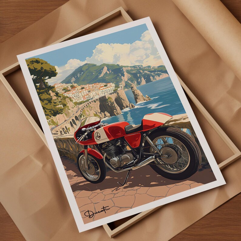 Ducati Poster | Motorcycle Art Print | Ducati Print Racer - Etsy