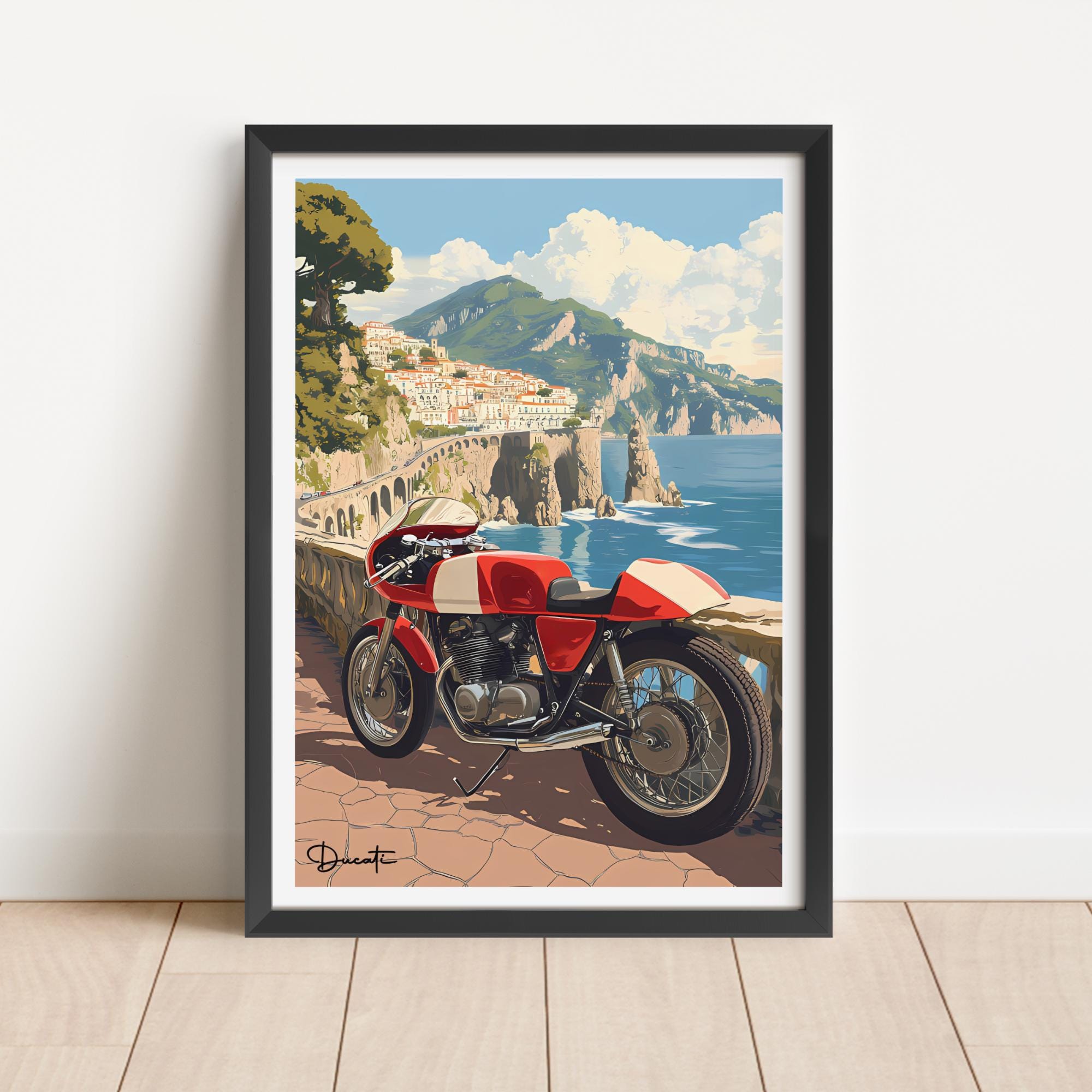 Ducati Poster | Motorcycle Art Print | Ducati Print Racer - Etsy