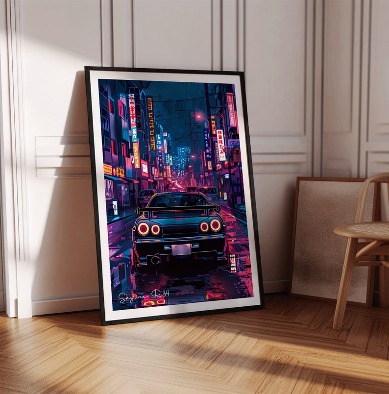 Nissan Skyline Car Print,nissan Skyline Home Decor,performance Car Art ...
