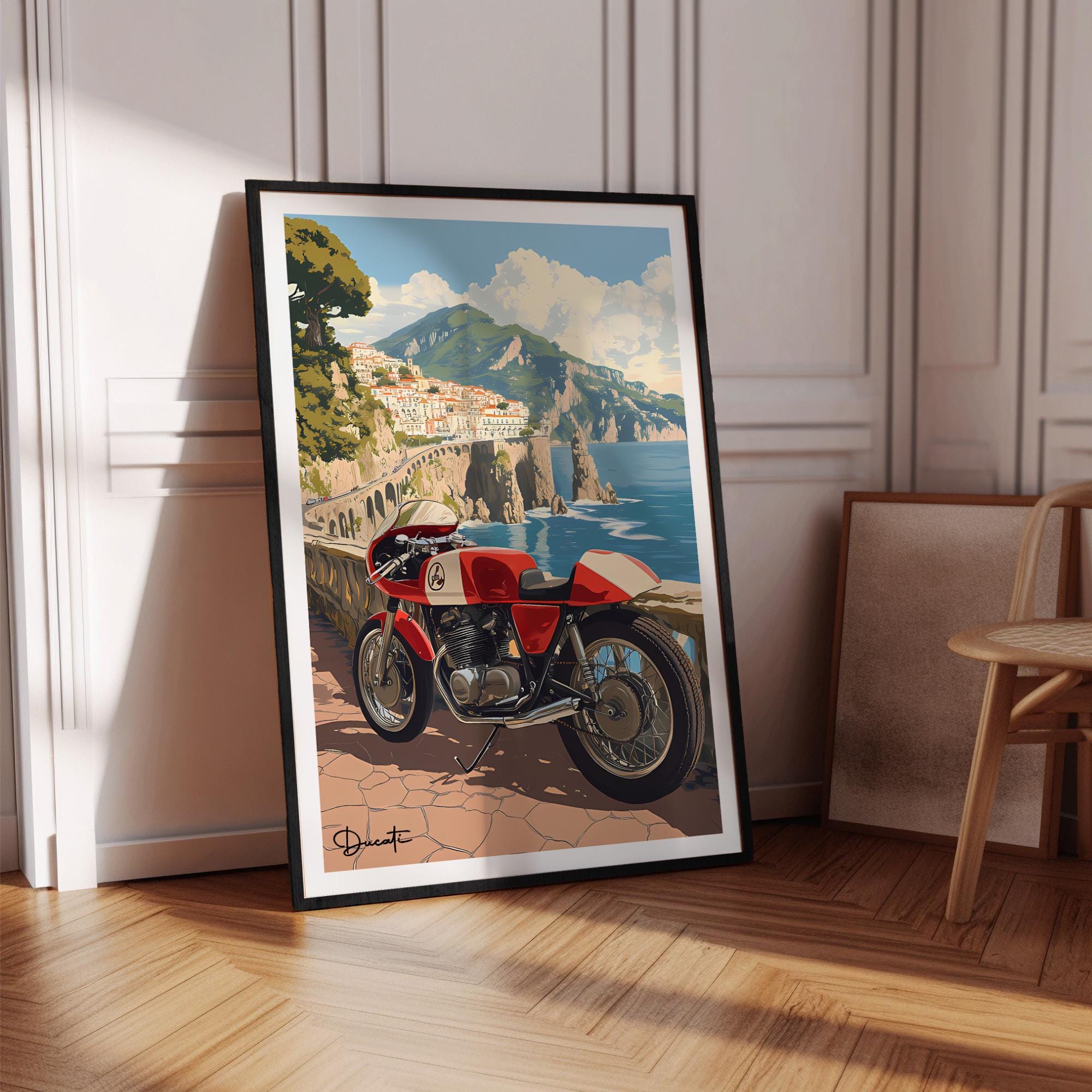Ducati Poster | Motorcycle Art Print | Ducati Print Racer - Etsy