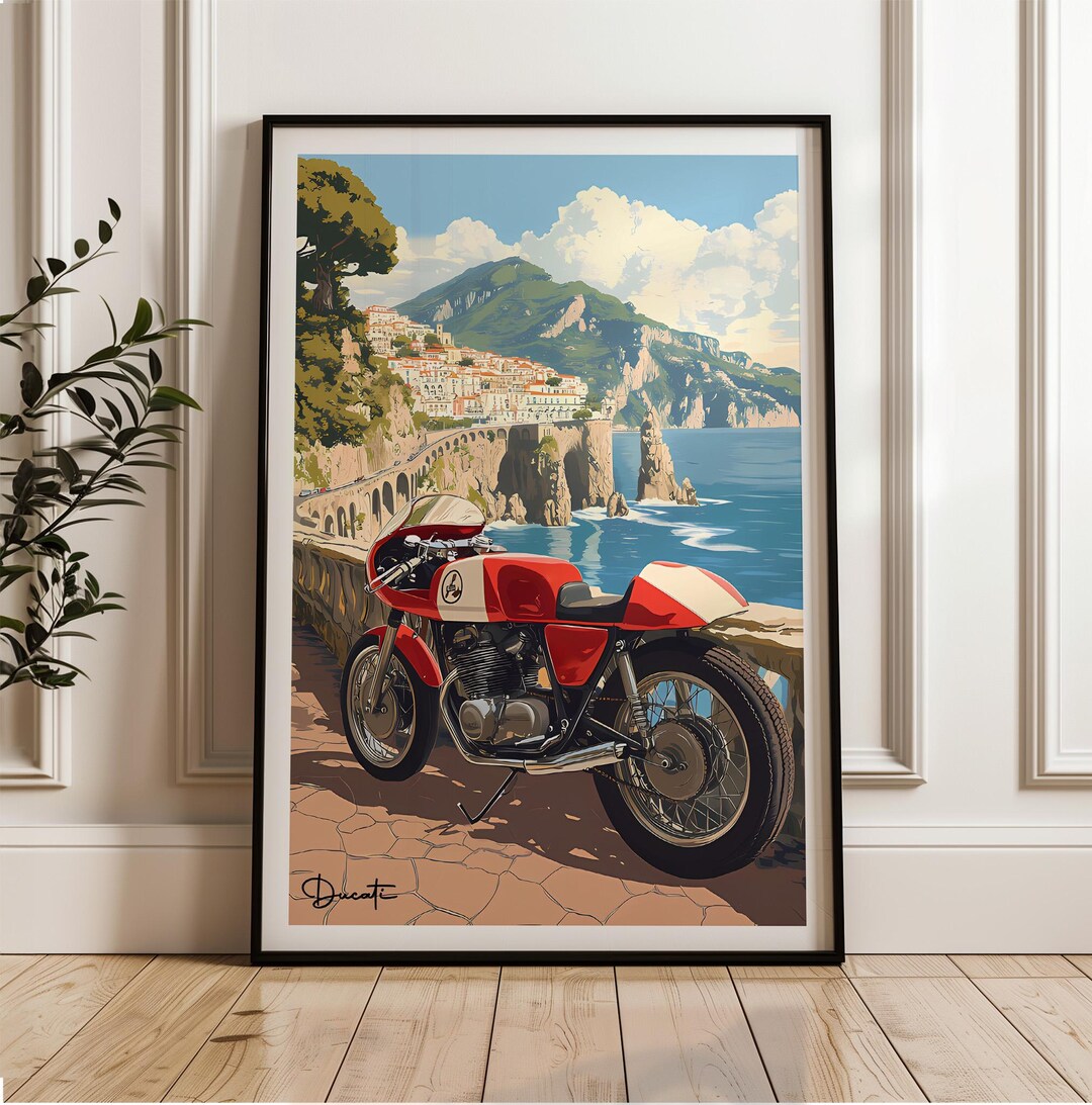 Ducati Motorcycle Art Print, Wall Art Decor for Bike Enthusiasts ...