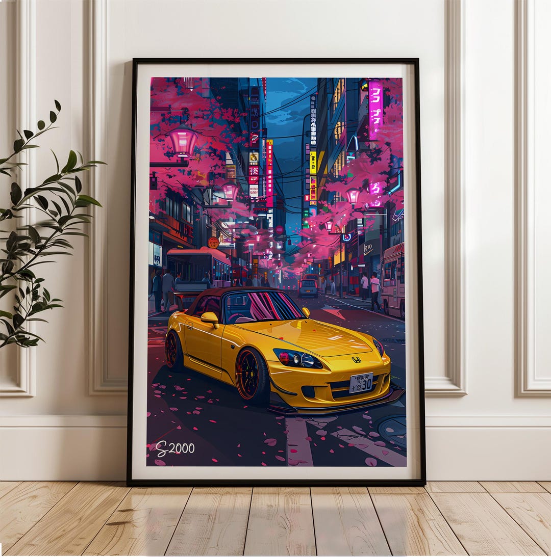 Honda S2000 Car Art Print, Wall Art Decor for Car Enthusiasts, S2000 ...