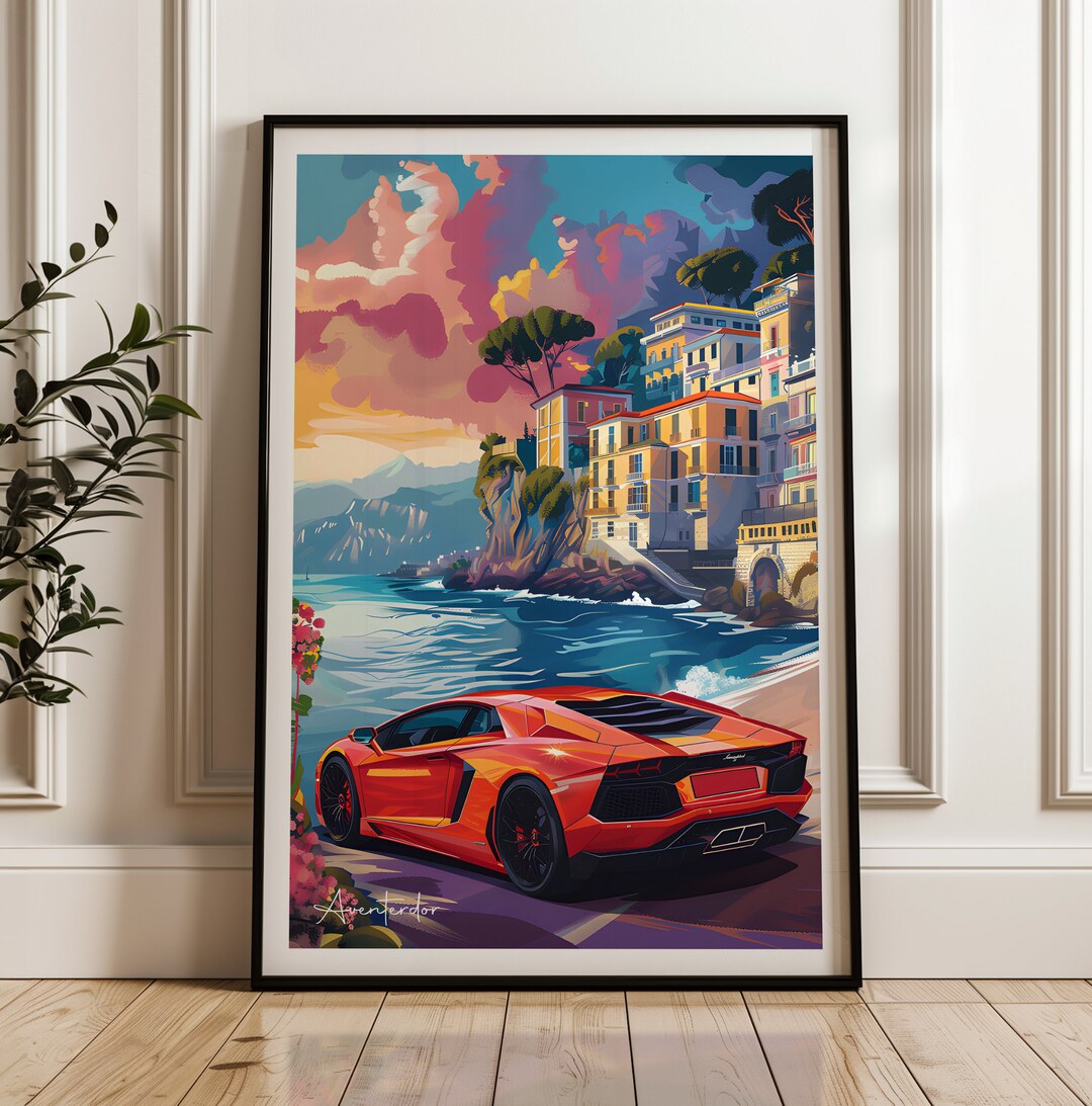 Lamborghini Print, Lamborghini Home Decor, Car Art Print, Lamborghini ...
