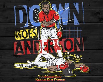 Funy Bseall Down Goes Anderson PNG SVG - Etsy