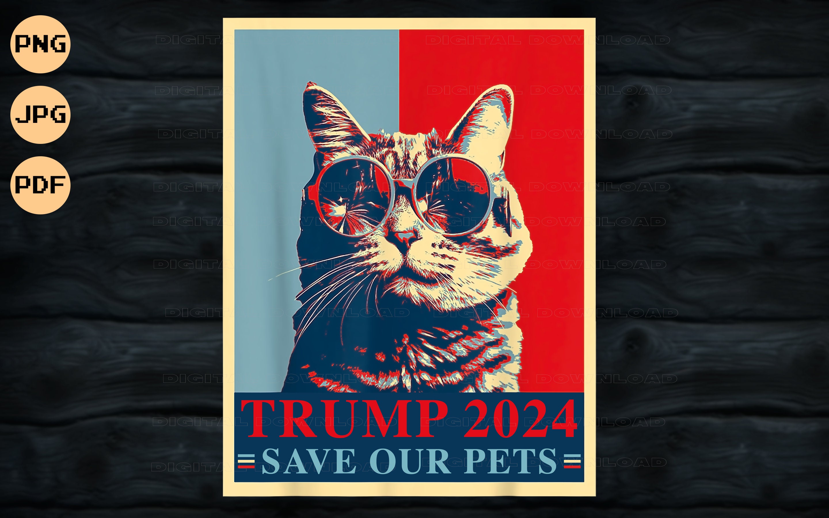 Trump Save Our Pets Cat 2024 Png , Trump Save the Cats , Trump Save the ...