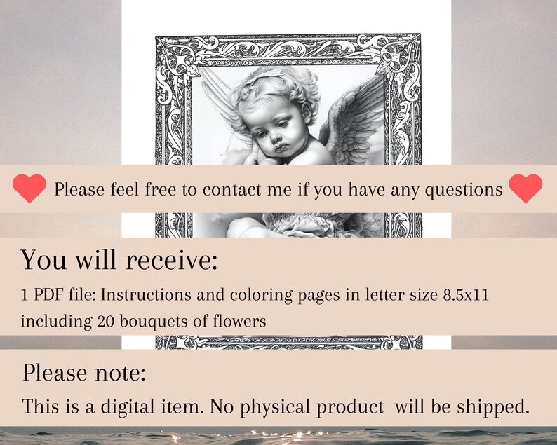 10 Printable Coloring Pages of Baby Angels Vintage Images of - Etsy