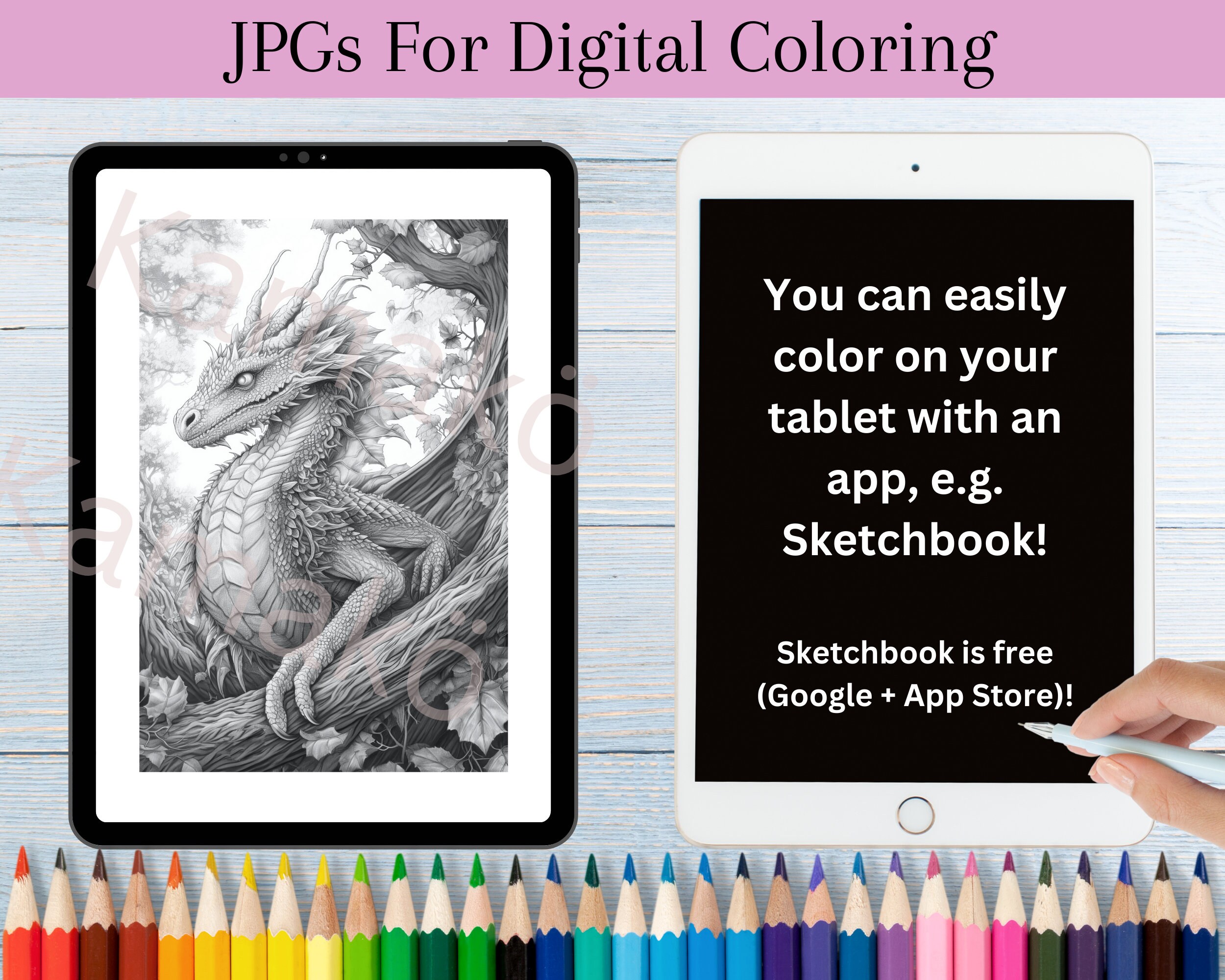 10 Magical Dragon Grayscale Coloring Pages: Discover the World of ...