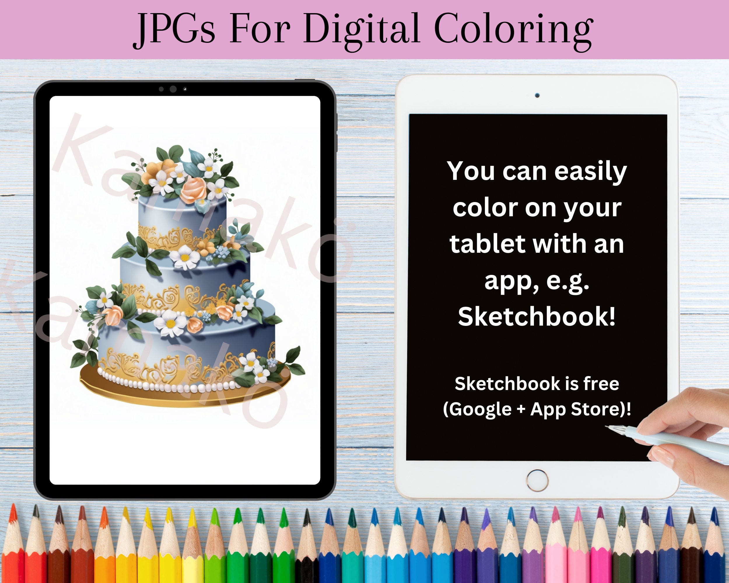 Wedding Cake Coloring Book With 20 Coloring Pages Instant - Etsy