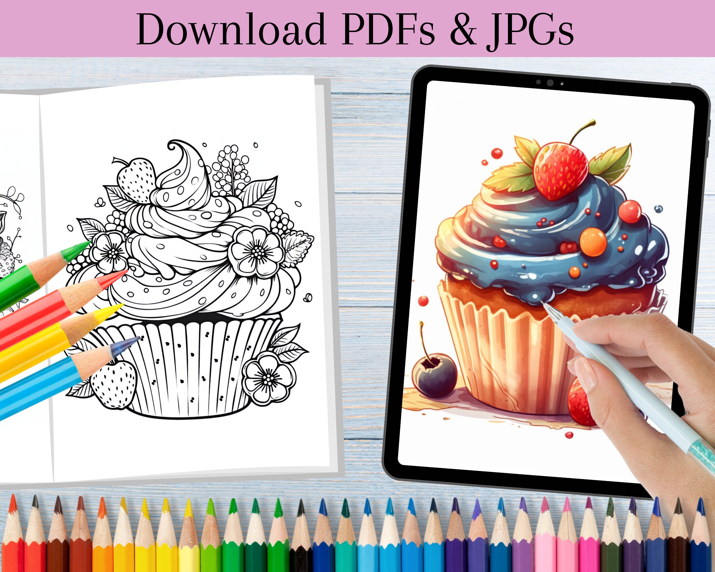20 Delicious Cupcake Coloring Pages: Sweet Painting Fun for All Ages ...