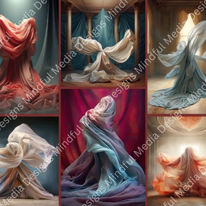 30 Dramatic Flowing Fabric Digital Backdrop, Maternity Overlays ...