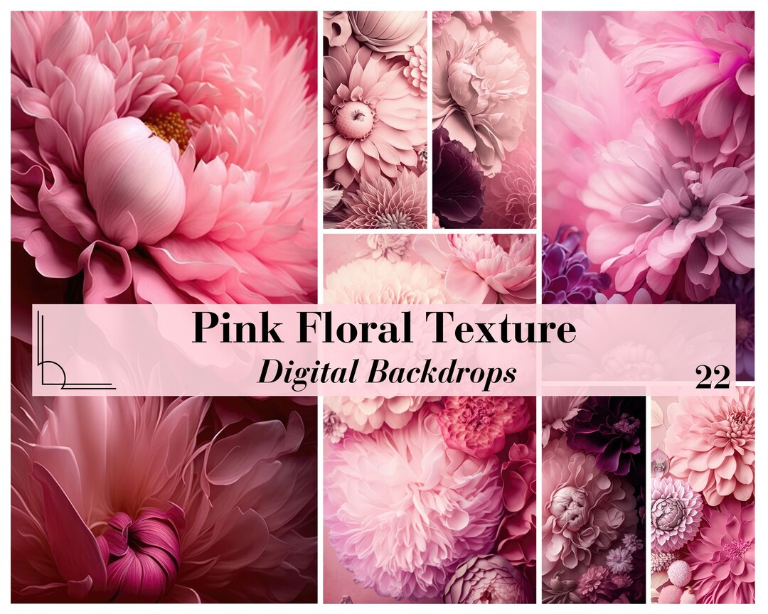 Fondos digitales de textura floral rosa, textura floral de fondo ...