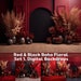 Red & Black Boho Floral Digital Backdrop Set1 for Photography - Etsy