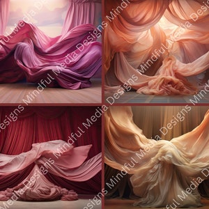 30 Dramatic Flowing Fabric Digital Backdrop, Maternity Overlays ...