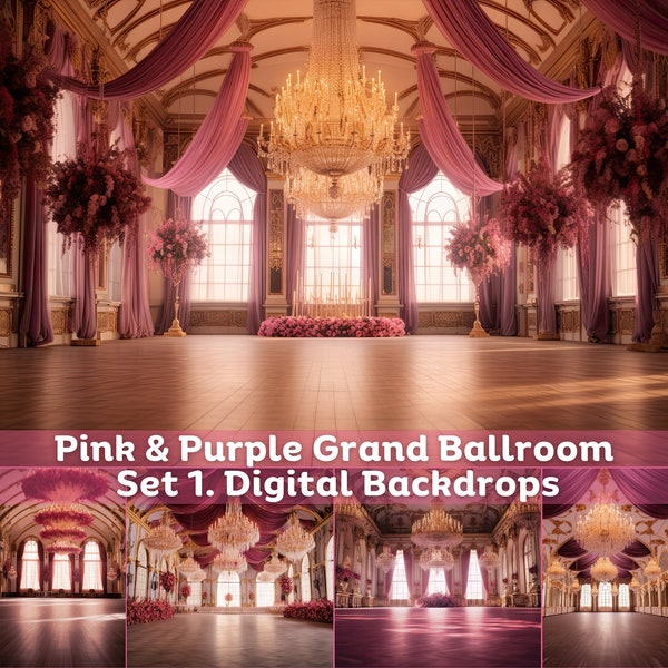 Pink Digital Background Ballroom - Etsy