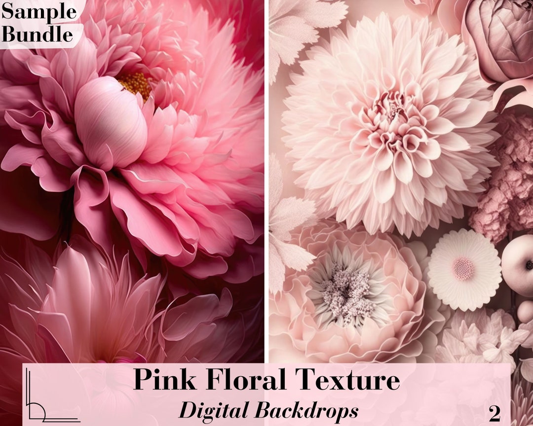 2 Pink Floral Texture Digital Backdrops Digital Backdrop - Etsy Australia