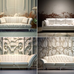 White and Cream Edgy Sofa Digital Backdrops for Photography Backgrounds ...