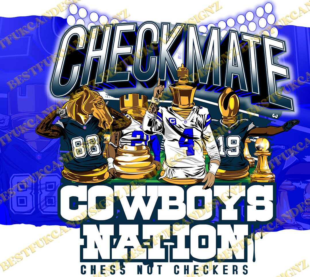 Checkmate Cowboy Nation Cowboys Chess Battle Tumbler Wrap. - Etsy
